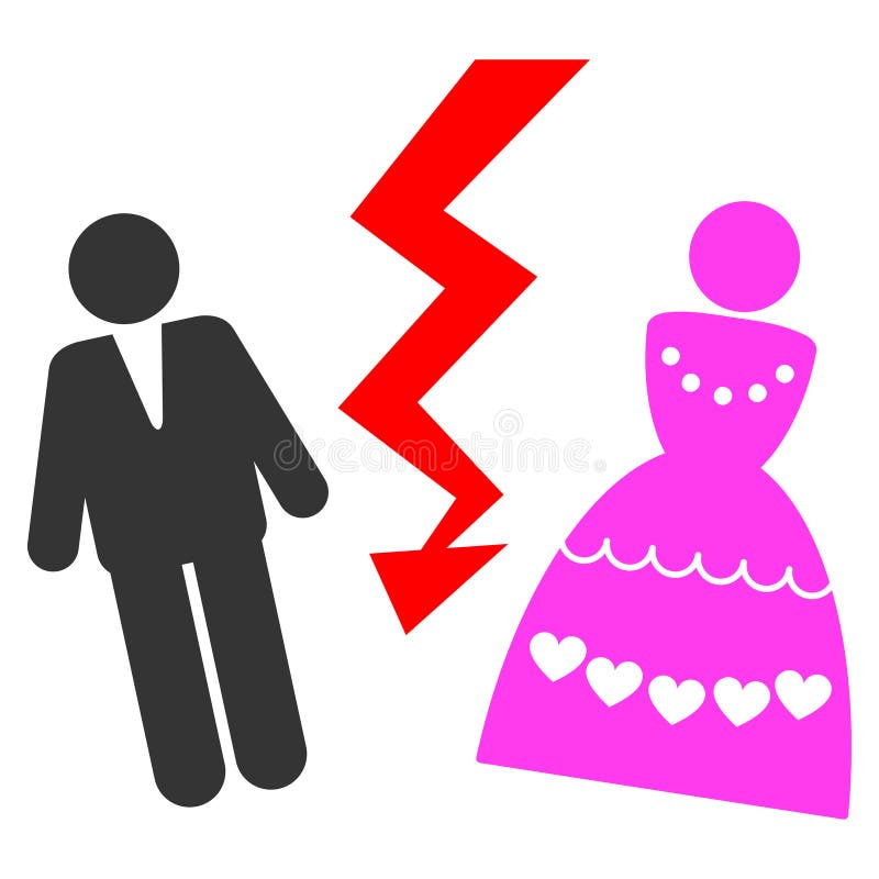 Divorce Icon On White Background. Simple Element Illustration From Law ...
