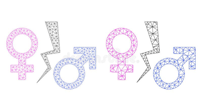 Divorce Symbol Icon Vector Polygonal Mesh Stock Vector Illustration Of Gender Accident