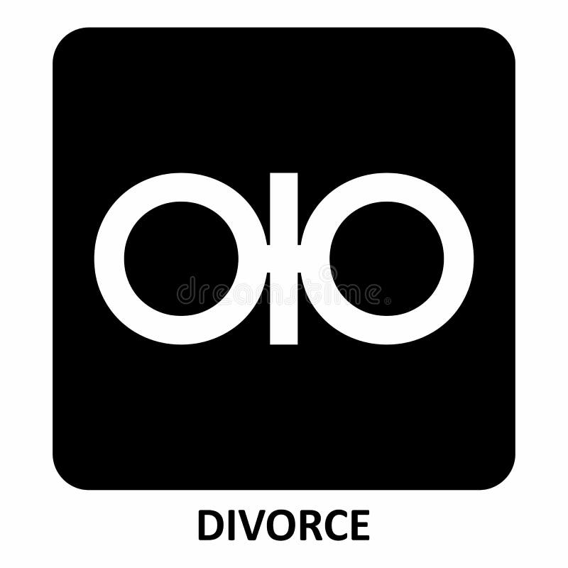 Divorce Symbol Raster Icon Flat Illustration Stock Illustration ...