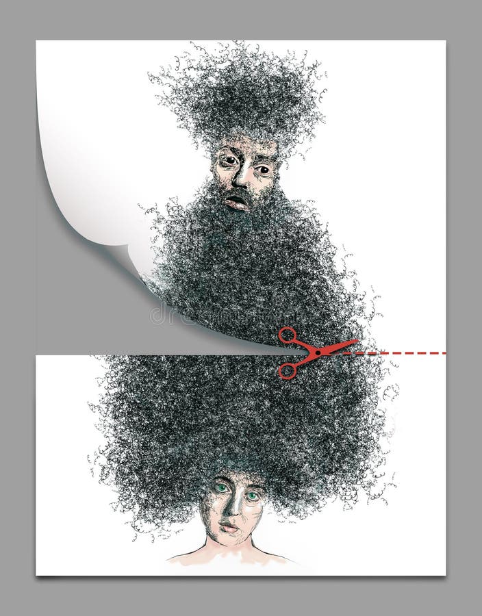 Divorce is the Topic of this 3-d Illustration of Scissors Cutting in ...