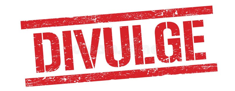 DIVULGE Text on Red Vintage Lines Stamp Stock Illustration ...