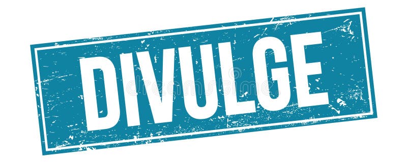 Divulguer Le Texte Sur Le Timbre Bleu Grungy Rectangle Illustration ...