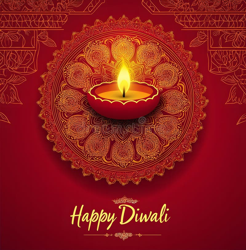 Diwali Background with Text Happy Diwali Stock Image - Image of ...
