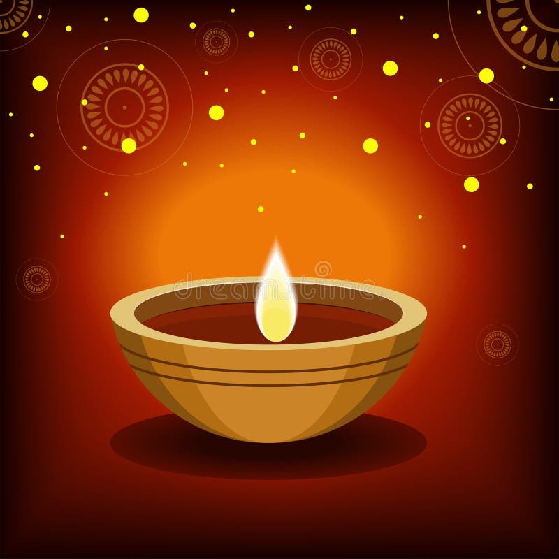 Diwali festival Diya Lamp stock illustration. Illustration of graphic ...