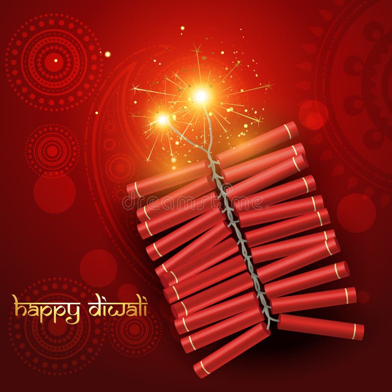 Diwali crackers stock vector. Illustration of ethnic - 34655585