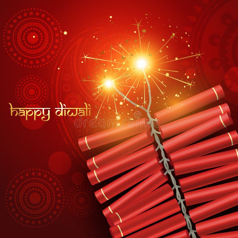 Diwali crackers stock vector. Illustration of ethnic - 34655585