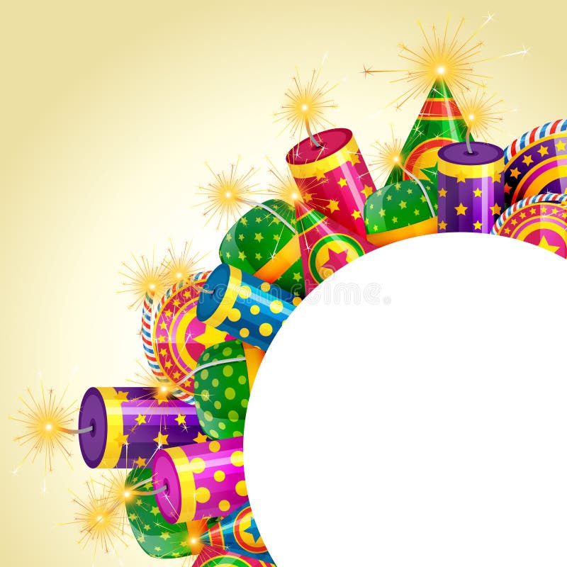Diwali crackers background stock vector. Illustration of decorative ...