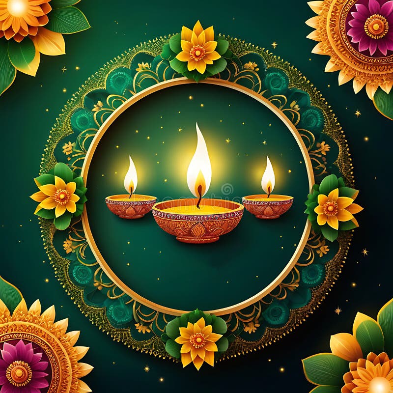 Diwali Festival Design Backgrounds Stock Illustration - Illustration of ...