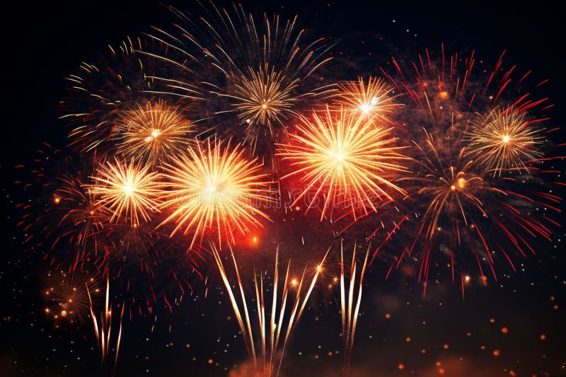 Diwali Fireworks Display Lighting Up the Night Stock Illustration ...