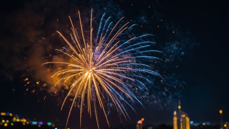 Diwali Fireworks Lighting Up the Night Sky. Stock Photo - Image of ...