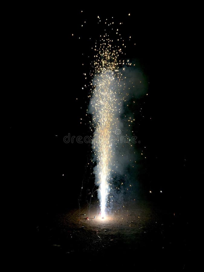 Diwali Fireworks - Rain Shower Stock Photo - Image of fireworks, diwali ...