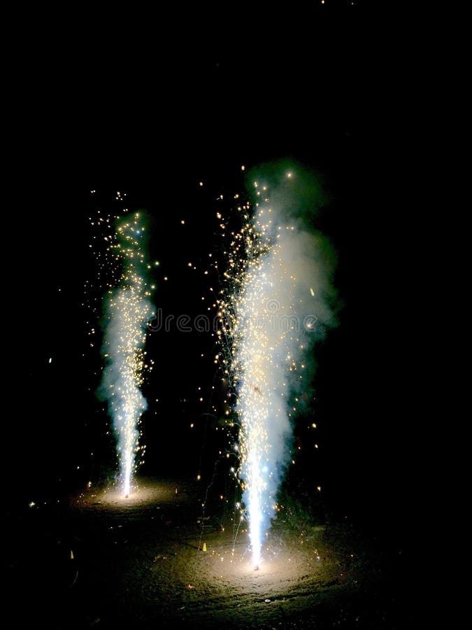 Diwali Fireworks - Rain Shower Stock Image - Image of water, type: 62260127