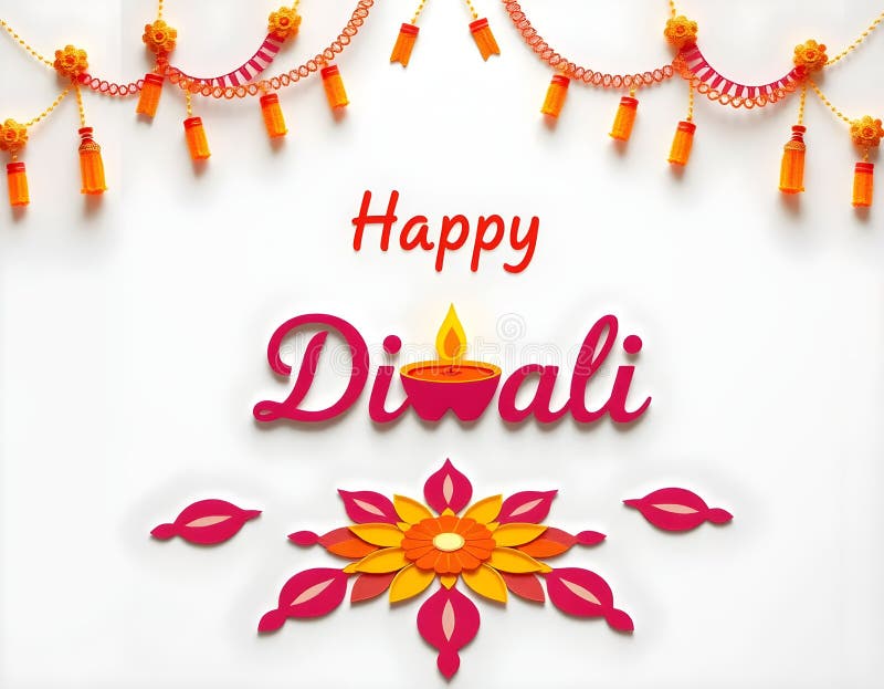 Beautiful Rangoli Art for Diwali Festival Stock Illustration ...