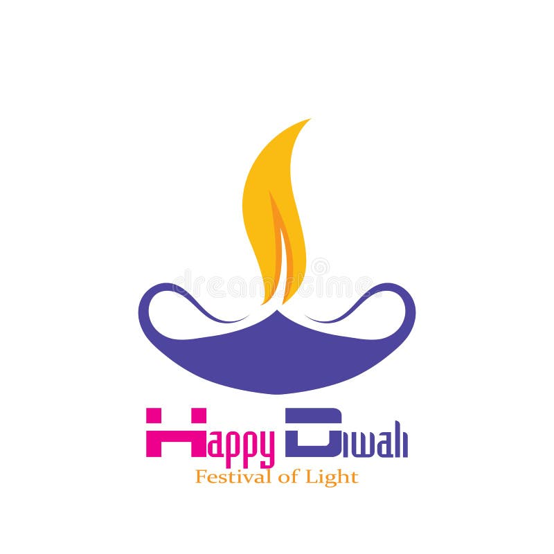 Diwali Logo and Vector Template Stock Vector - Illustration of greeting ...