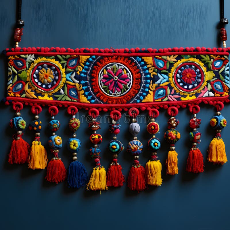 Diwali Indian Decorative Woolen Toran Ai Generated Stock Illustration ...