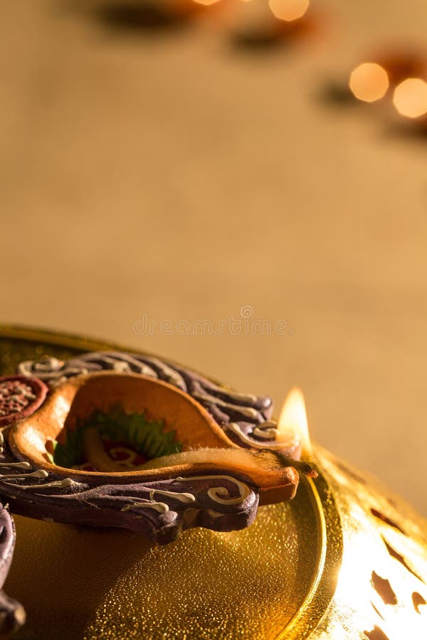 Diwali lights and diyas stock image. Image of diyas - 100281287