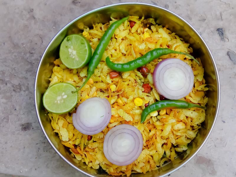 Diwali Special Chivda of India Image with Mix Masala Stock Image ...