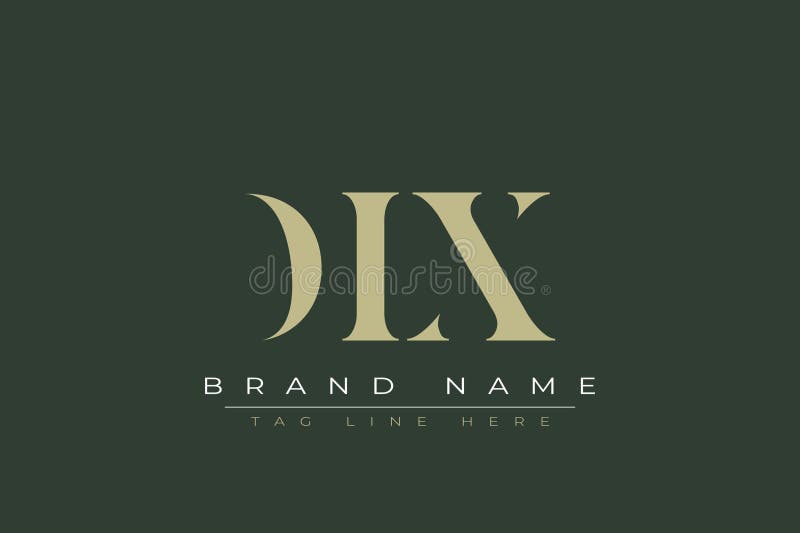 DIX Abstract Letter Logo Design Stock Illustration - Illustration of ...