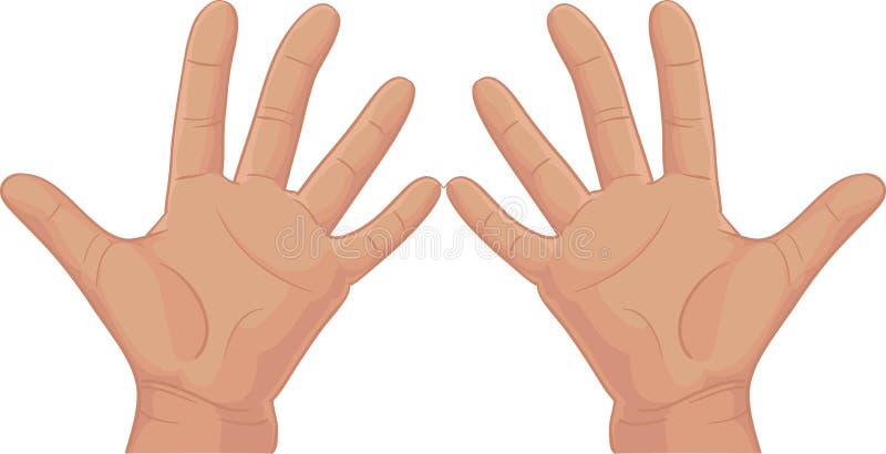 Chiffre des dix doigts illustration de vecteur. Illustration du ...