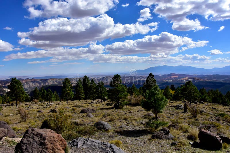 View of the Dixie National Forest Stock Image - Image of dixie, rocks ...