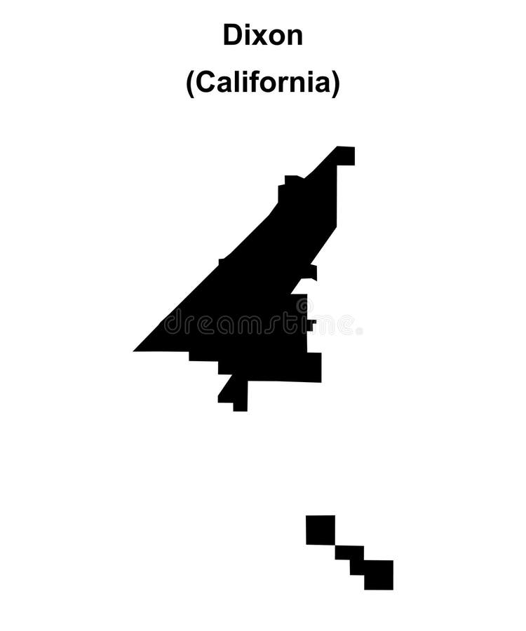 Dixon outline map stock vector. Illustration of boundary - 356992908