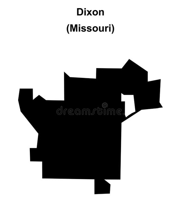 Dixon outline map stock illustration. Illustration of isolated - 387456823