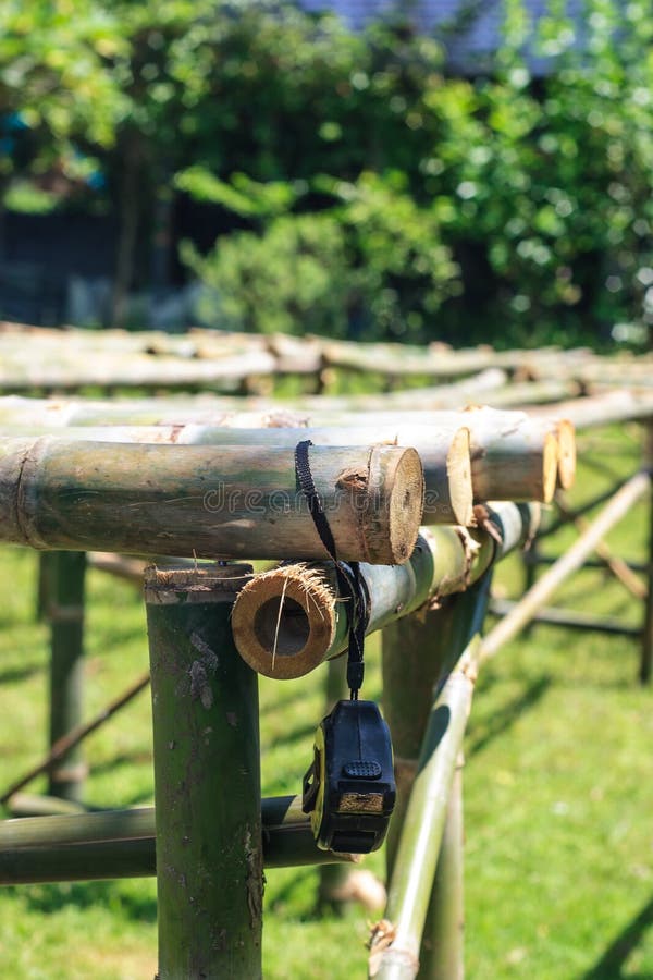 DIY bamboo tables stock image. Image of worker, carpenter - 59676865