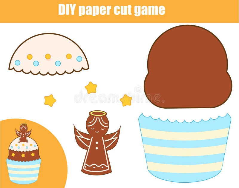 DIY Children Educational Creative Game. Paper Cutting Activity. Make a ...