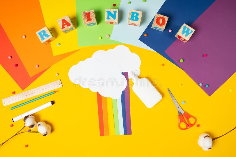 DIY Children Paper Rainbow. Step-by-step Instruction To Create a ...