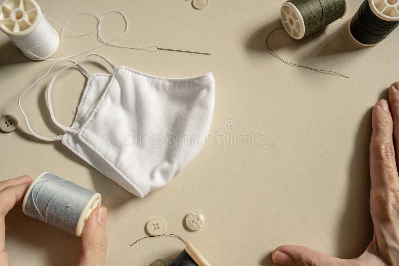 DIY Cloth Face Mask Concept Stock Image - Image of homemade, health ...