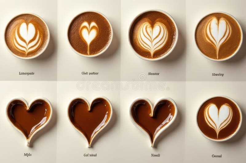 Coffee Art without Humans Tutorial Stock Illustration - Illustration of ...