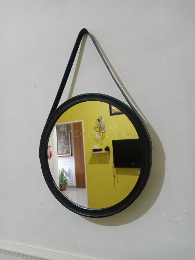 Diy Contemporary Model Mirror with Black Color Stock Image - Image of ...