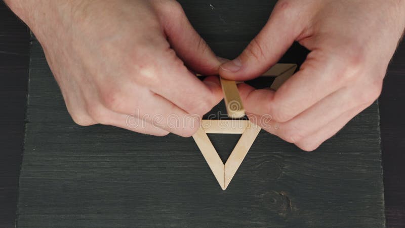 DIY Craft: Making a Wooden Structure from Ice Cream Sticks - Top View ...