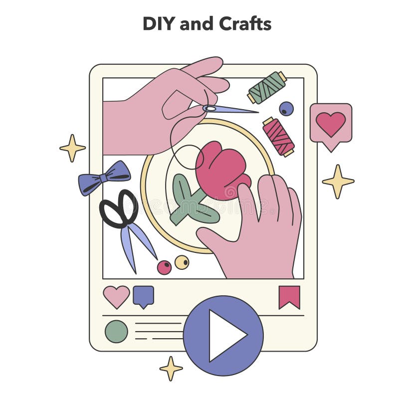 DIY and Crafts Concept. Flat Vector Illustration Stock Vector ...