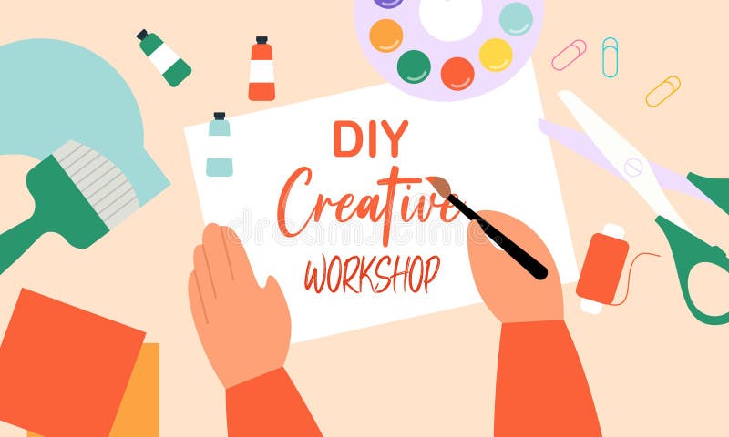 Diy Creative Workshop Idea Concept Stock Vector - Illustration of ...