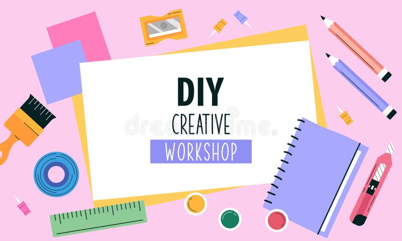 Diy Creative Workshop Idea Concept Stock Vector - Illustration of ...