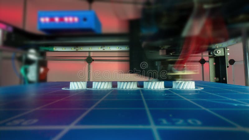 Diy 3D Printer Printing Plastic Parts. Time Lapse Stock Footage - Video ...