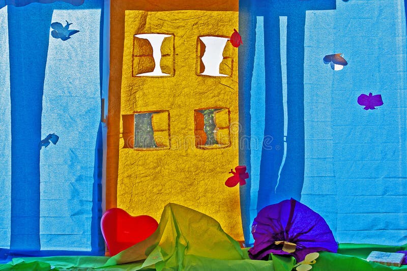 DIY Decorative House Made of Paper with Windows.Children S Interior ...