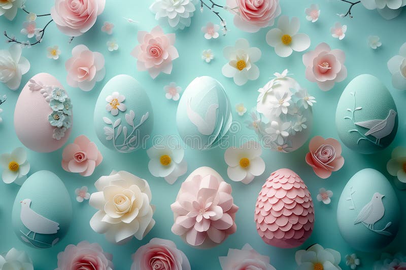 Diy for Easter. Handmade Easter Composition with Easter Eggs and ...