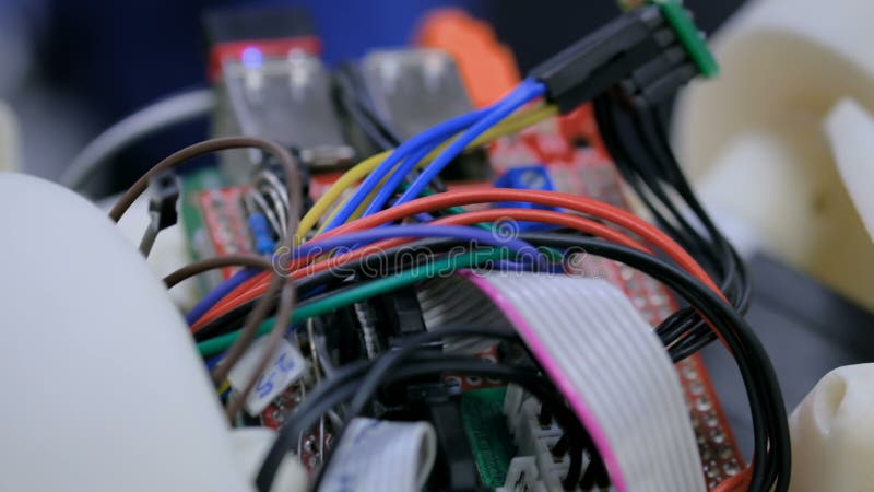 Robot Brain with Wires and Chip Stock Video - Video of mind, connector ...