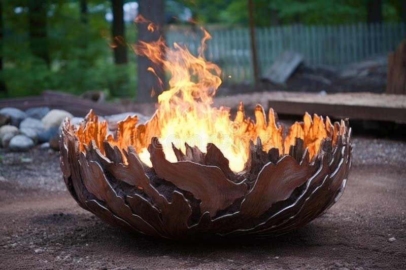 Diy Fire Pit with a Decorative, Artistic Touch Stock Illustration ...