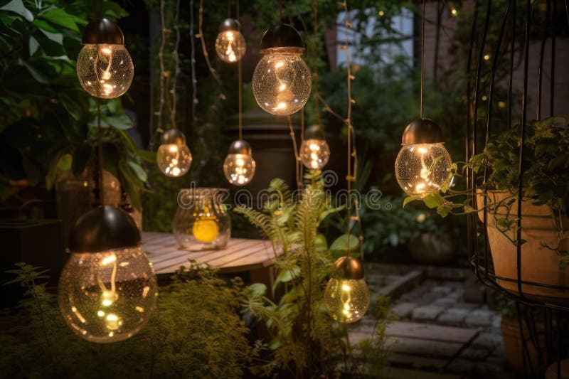 Diy Garden Project with String Lights and Lanterns, Creating a Magical ...