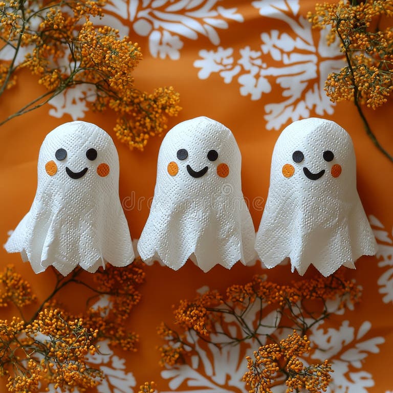 DIY Halloween Candy Ghost Step by Step. in Image Four, Draw the Ghosts ...