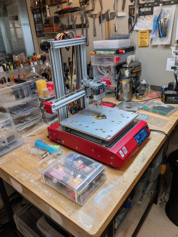 DIY Hardware Kit Laid Out on a Tidy Workbench with Tools and Equipment ...