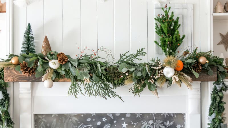 DIY Holiday Garland Exchange Stock Illustration - Illustration of ...