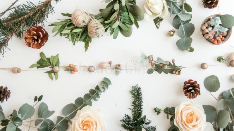 DIY Holiday Garland Exchange Stock Photo - Image of unique, garland ...