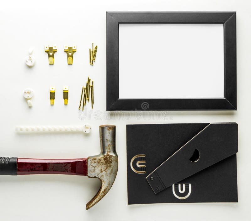DIY Home Decoration Tool for Picture Frame. Stock Image - Image of ...