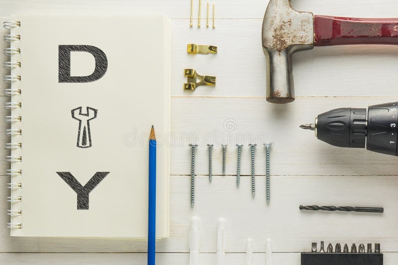 DIY Home Decoration Tool Set for Picture Frame. Stock Photo - Image of ...