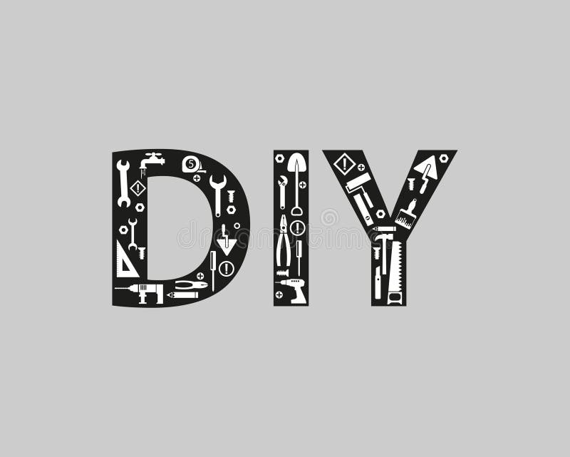 Diy Icon - Vector Illustration Stock Vector - Illustration of letter ...