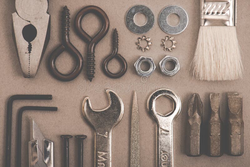 DIY image. a lot of tools stock photo. Image of display - 75605232